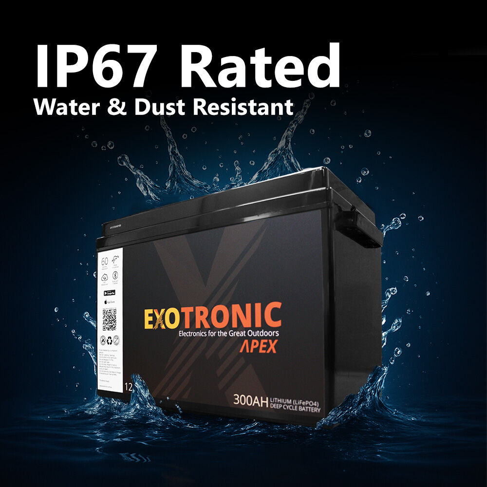 Exotronic 12V 300Ah Apex IP67 Smart Bluetooth Lithium Battery