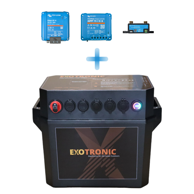 Exotronic Battery Box + Orion XS + MPPT 75/15 + SmartShunt 300A